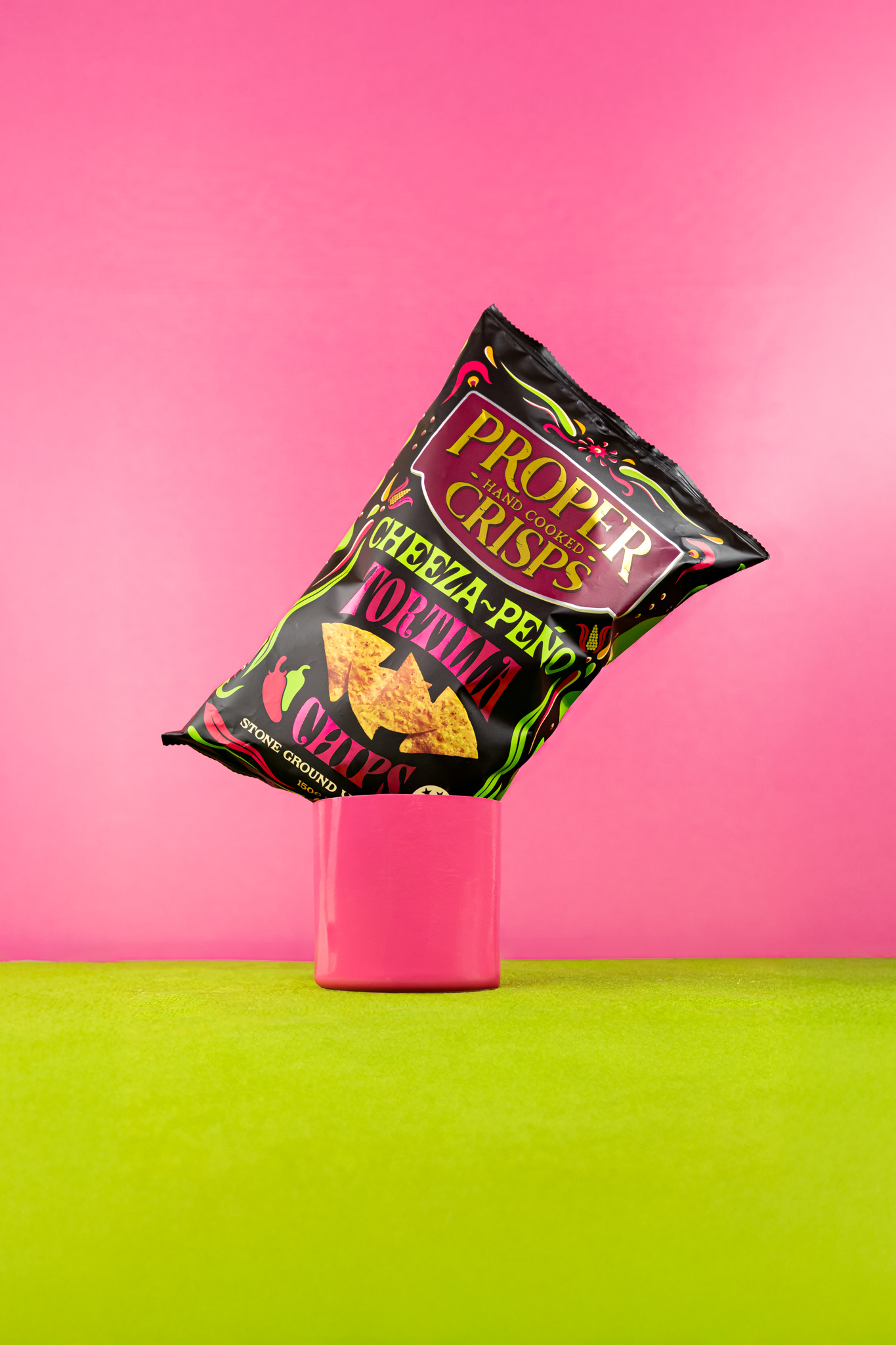 Cheeza-Peno Tortilla Chips | Our dairy-free Cheeza-Peno