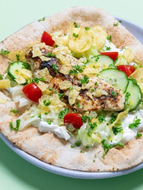 Greek Style Grilled Chicken Wraps | High-Protein Meal